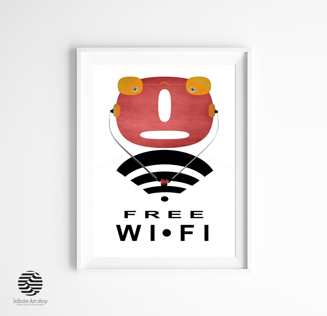 Free Wifi Signwifi Art Printprintable Wifi Signwifi Wall - Etsy