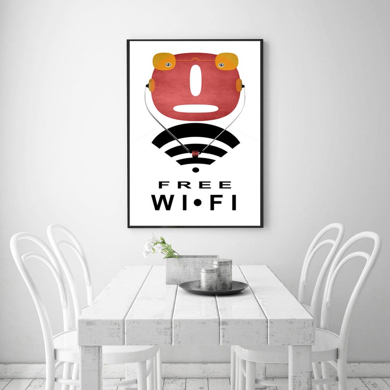 Free Wifi Sign,wifi Art Print,printable Wifi Sign,wifi Wall Art,wifi ...