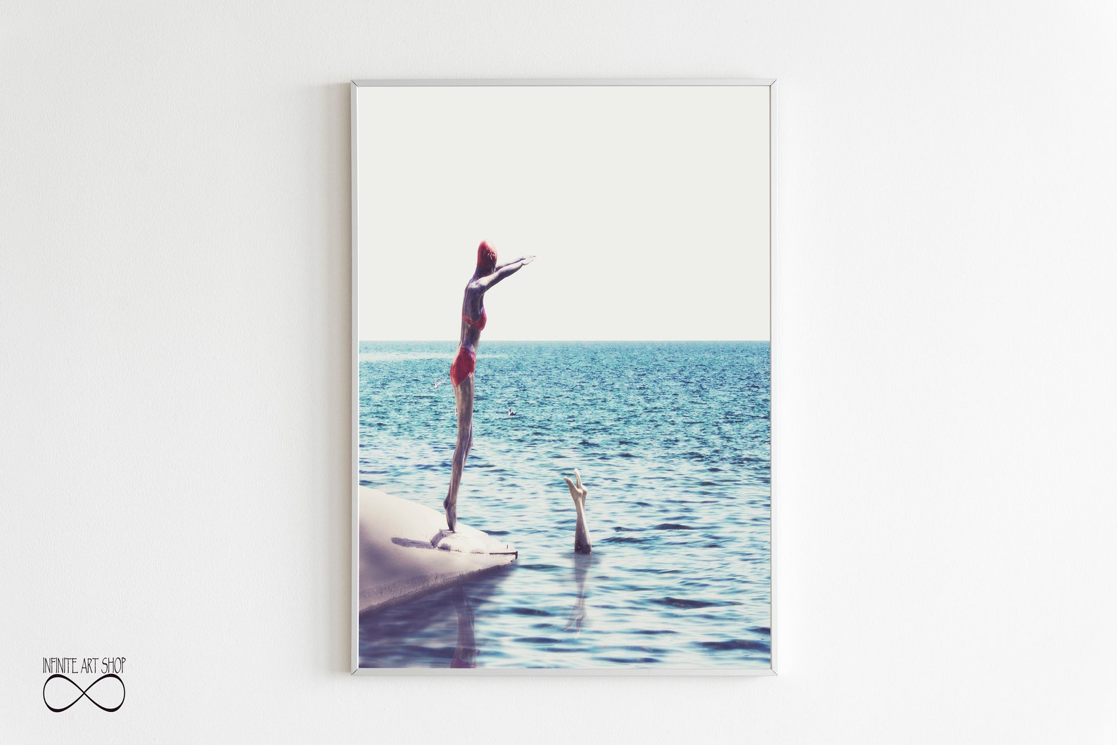 Swimming Art Print,girl Swimming Art,digital Artwork,swim Art Print ...