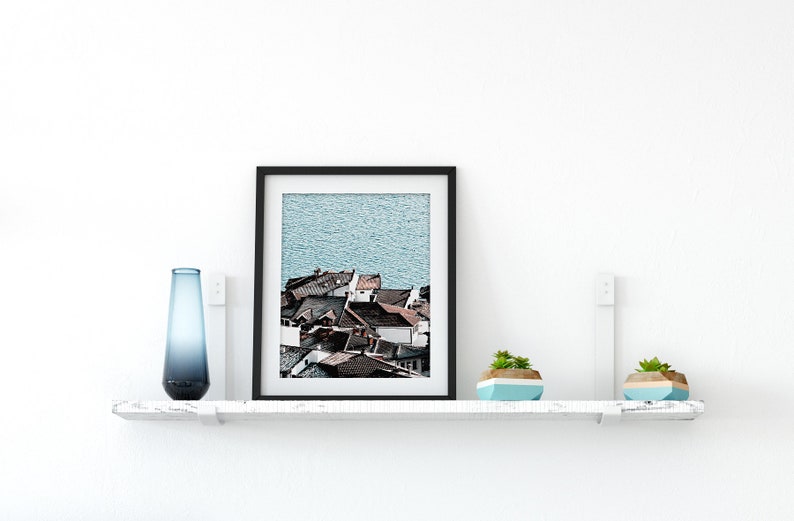 Set of 2 Roof Prints, Vintage House Roof Art, Rustic Architecture ...