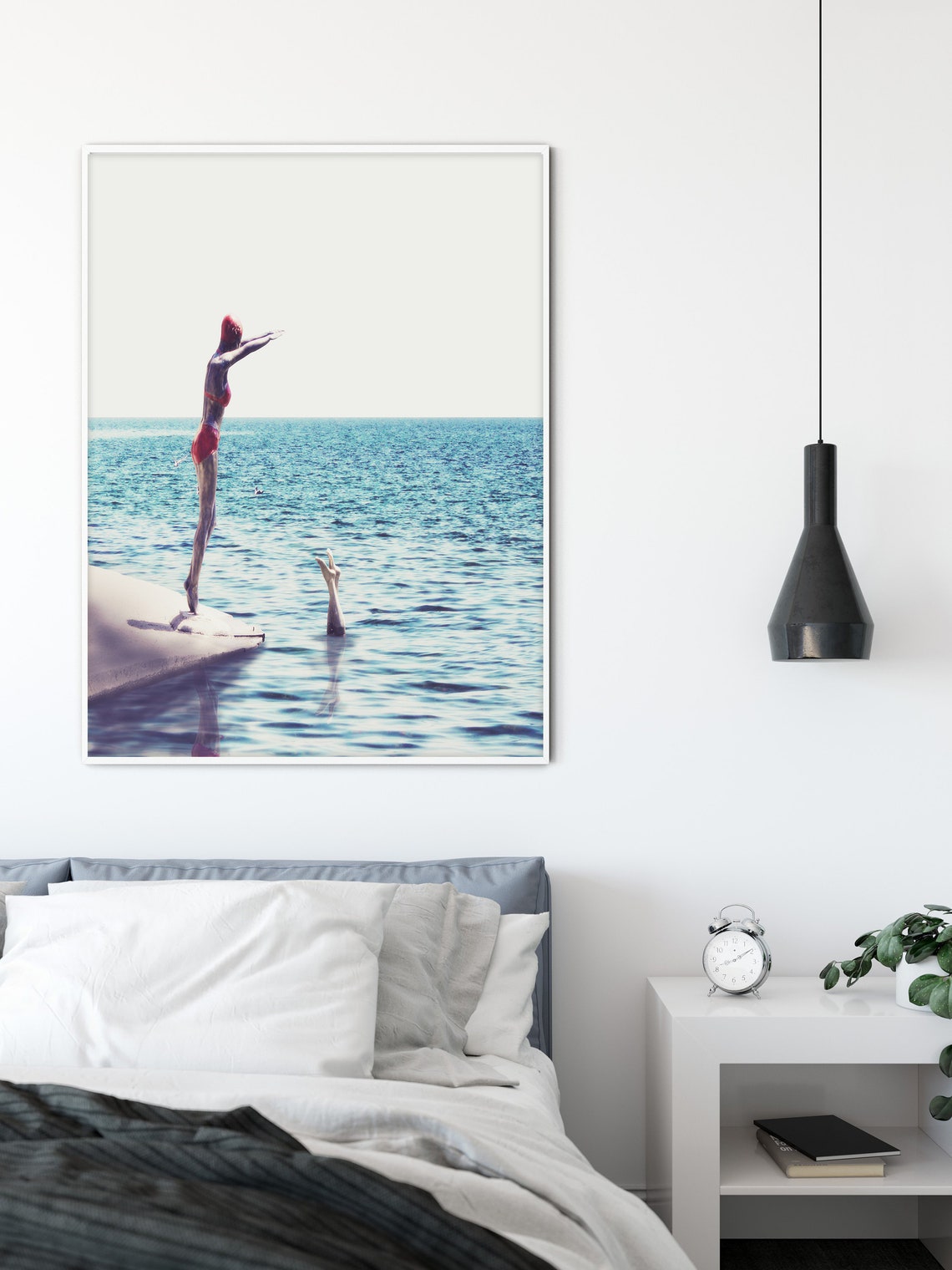 Swimming Art Printgirl Swimming Artdigital Artworkswim Art - Etsy