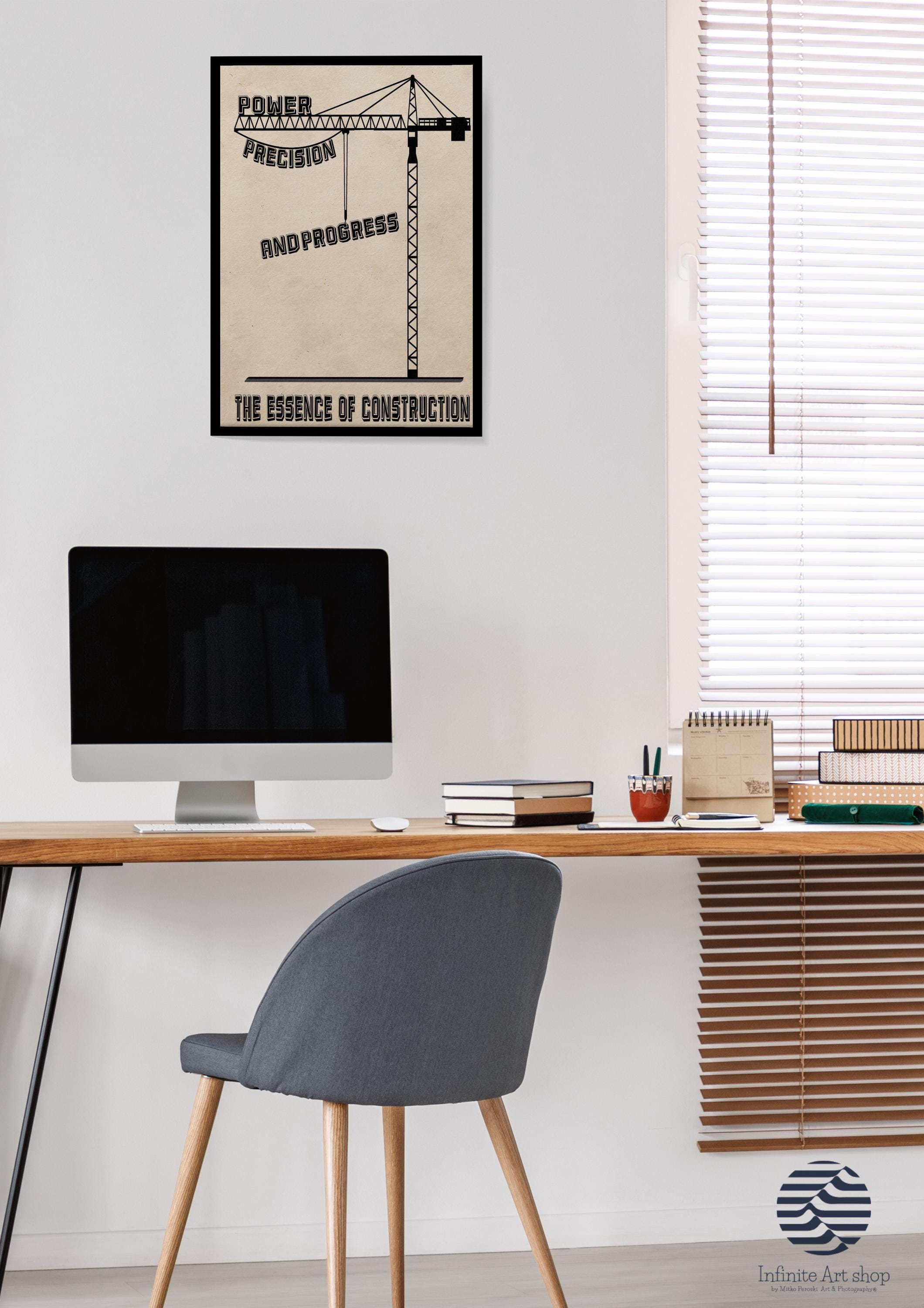 Construction Crane Wall Art, Architect Print, Industrial Engineering ...