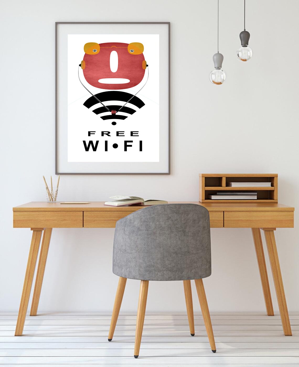 Free Wifi Signwifi Art Printprintable Wifi Signwifi Wall - Etsy