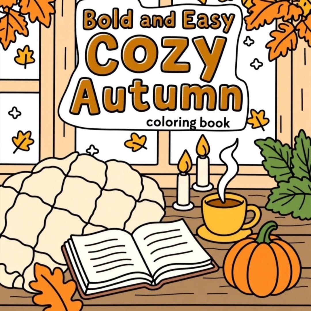 Digital Coloring Book for Children and Adults, Autumn Theme - 20 ...