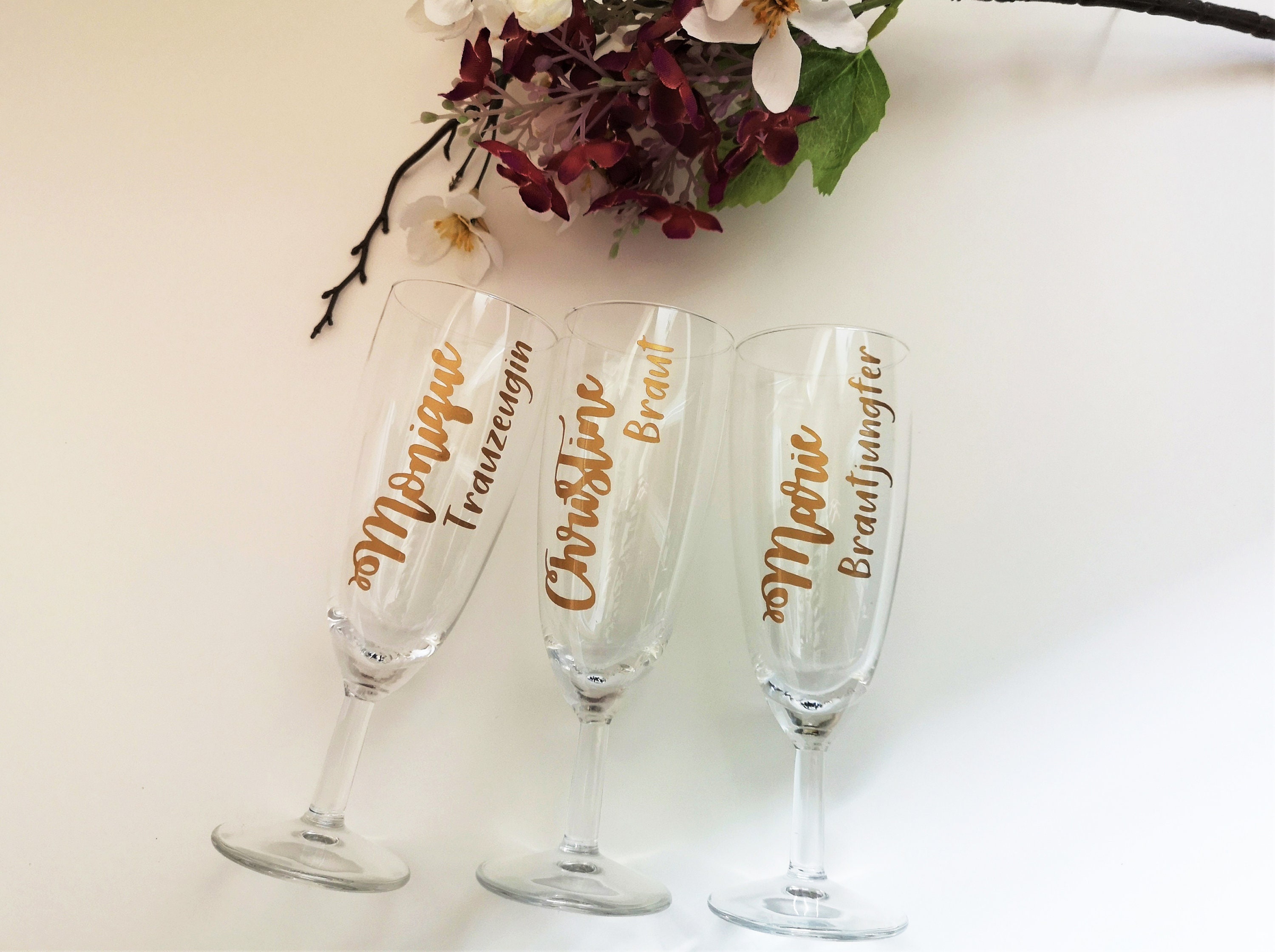 Sticker for Champagne Glass / DIY Champagne Glass / Custom Text ...