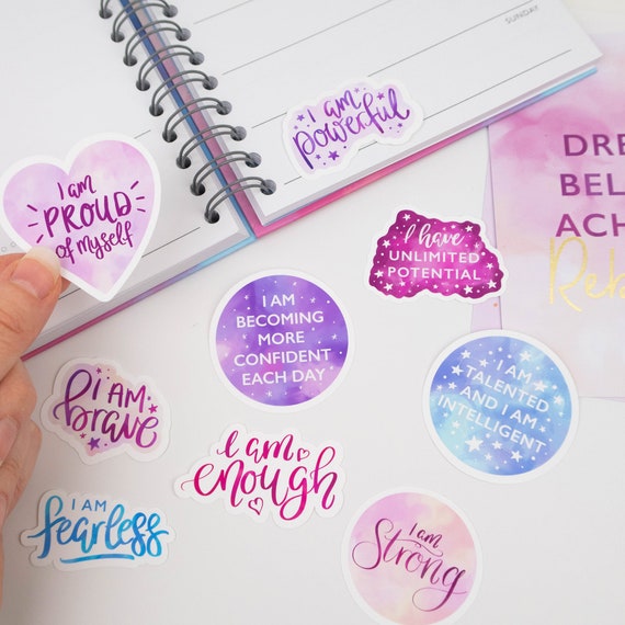 I Am Sticker Set Positive Affirmations and Quotes for - Etsy