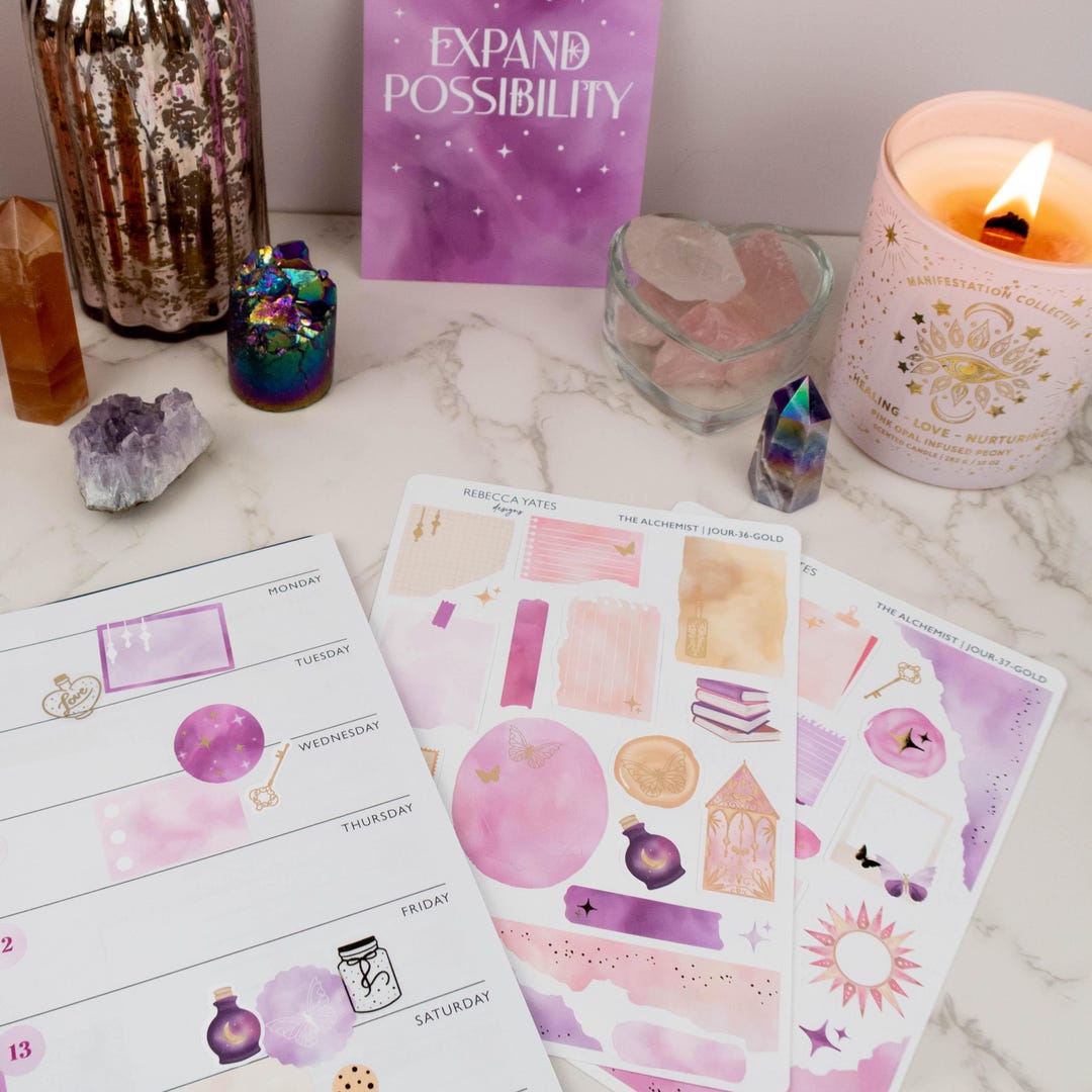 The Alchemist - Journalling Sticker Kit. Decorative and Gold Foiled ...
