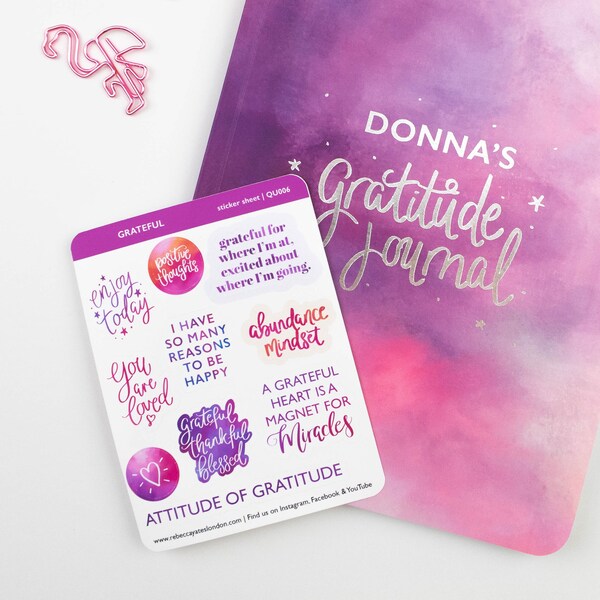 Gratitude Sticker - Etsy