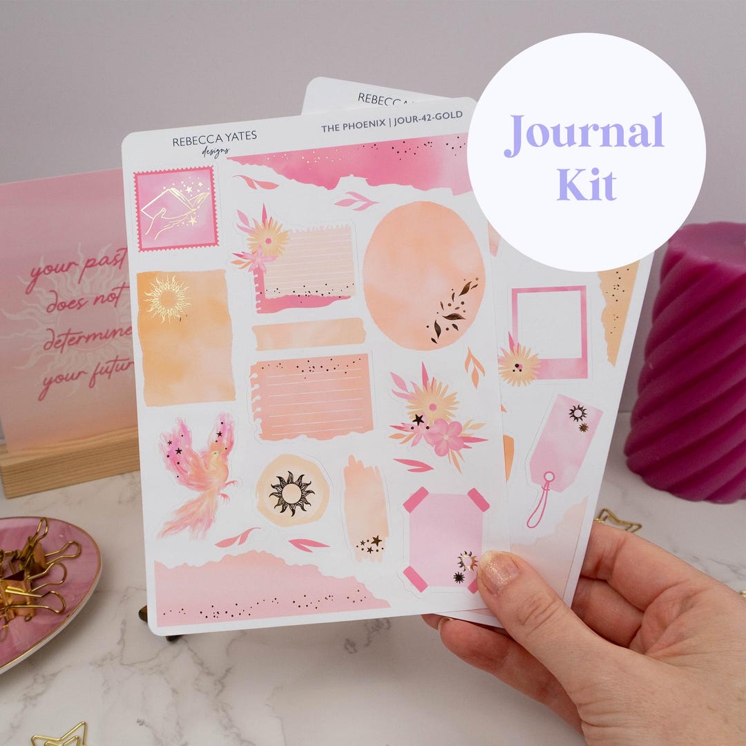 The Pheonix! - Journalling Sticker Kit. Decorative and Foiled Stickers ...