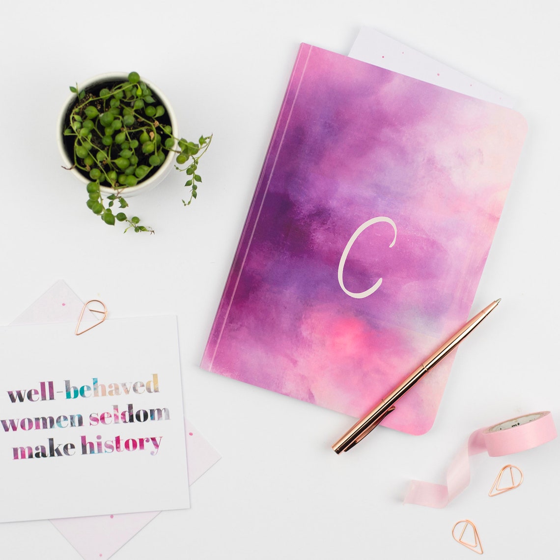 Customised notebook Alphabet notebook add your letter | Etsy