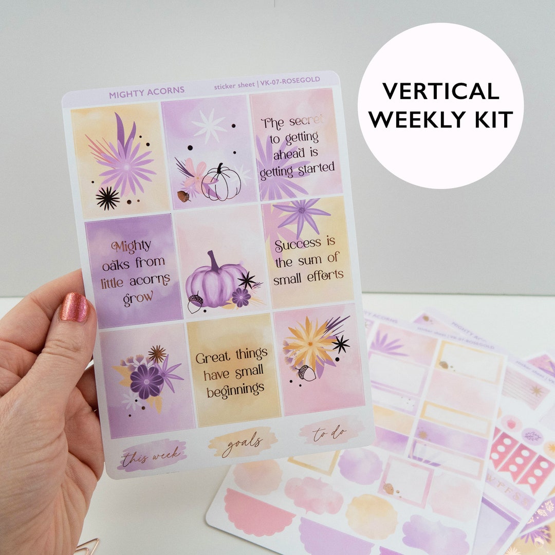 Mighty Acorns! - Weekly Sticker Kit for Standard Vertical Planners ...