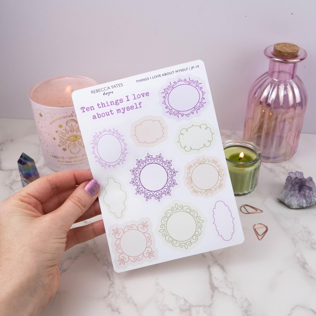 Things I Love About Myself! - Planner Sticker Sheet, Large Decorative ...