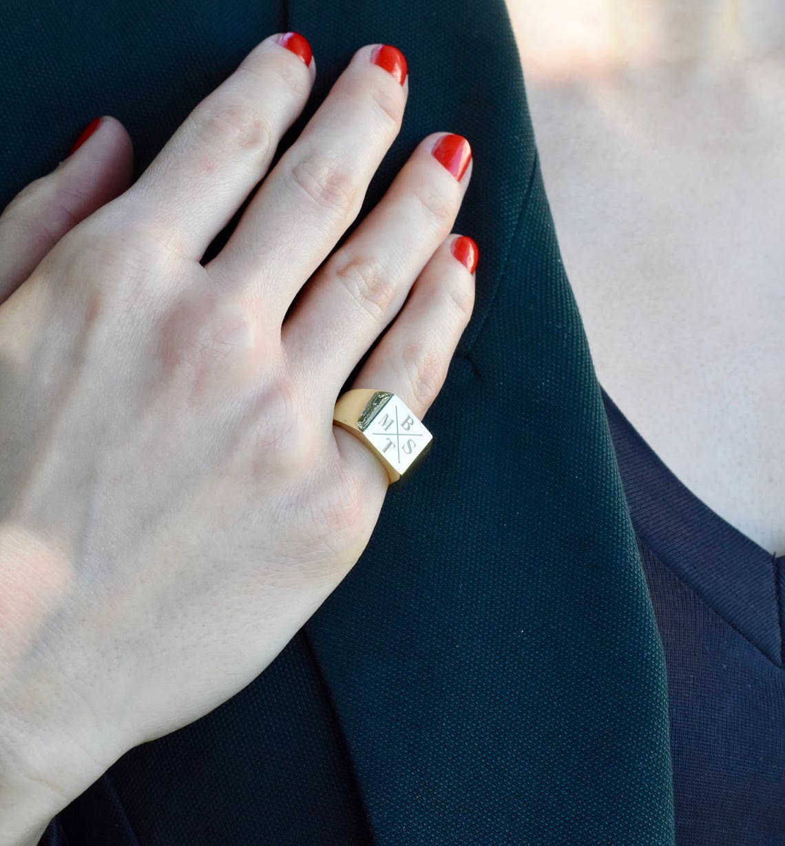 Family Signet Ring Personalized Signet Ring Signet Ring | Etsy