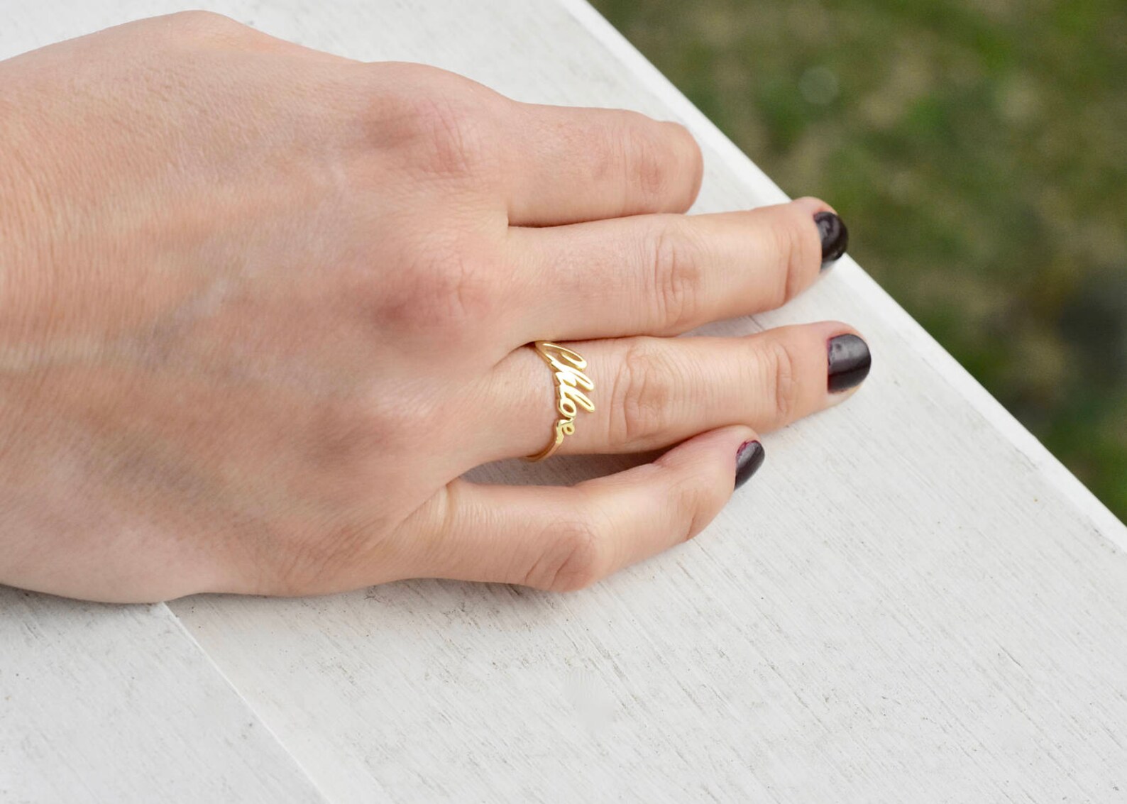 14K Gold Name Ring Gold Ring Name Ring Christmas Gift - Etsy