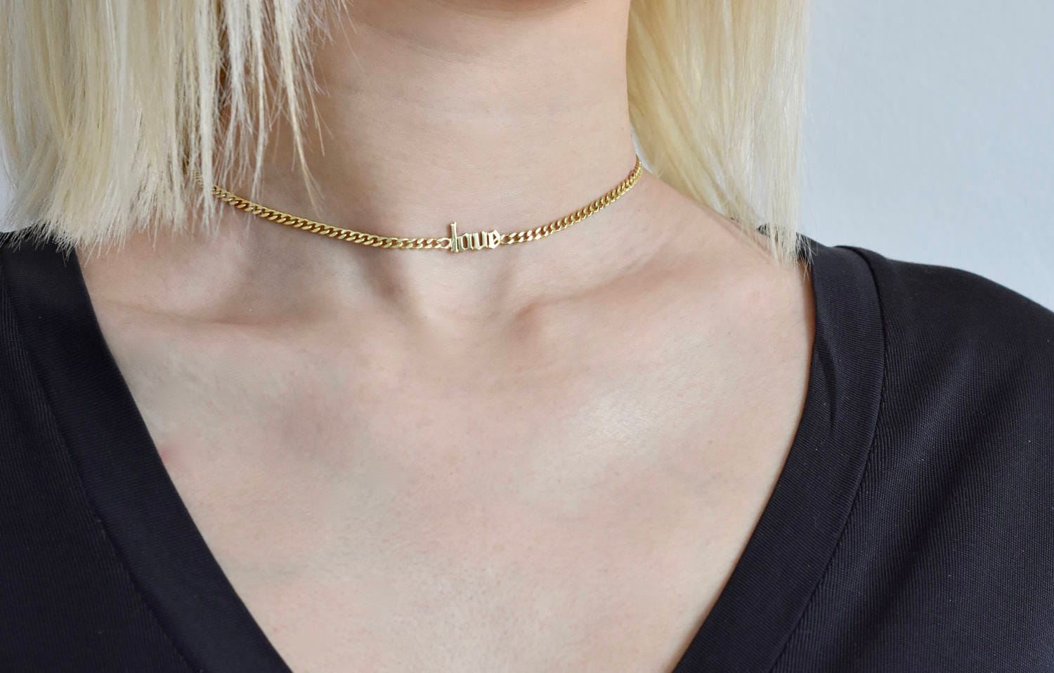 Name Choker Custom Name Choker Old English Choker | Etsy