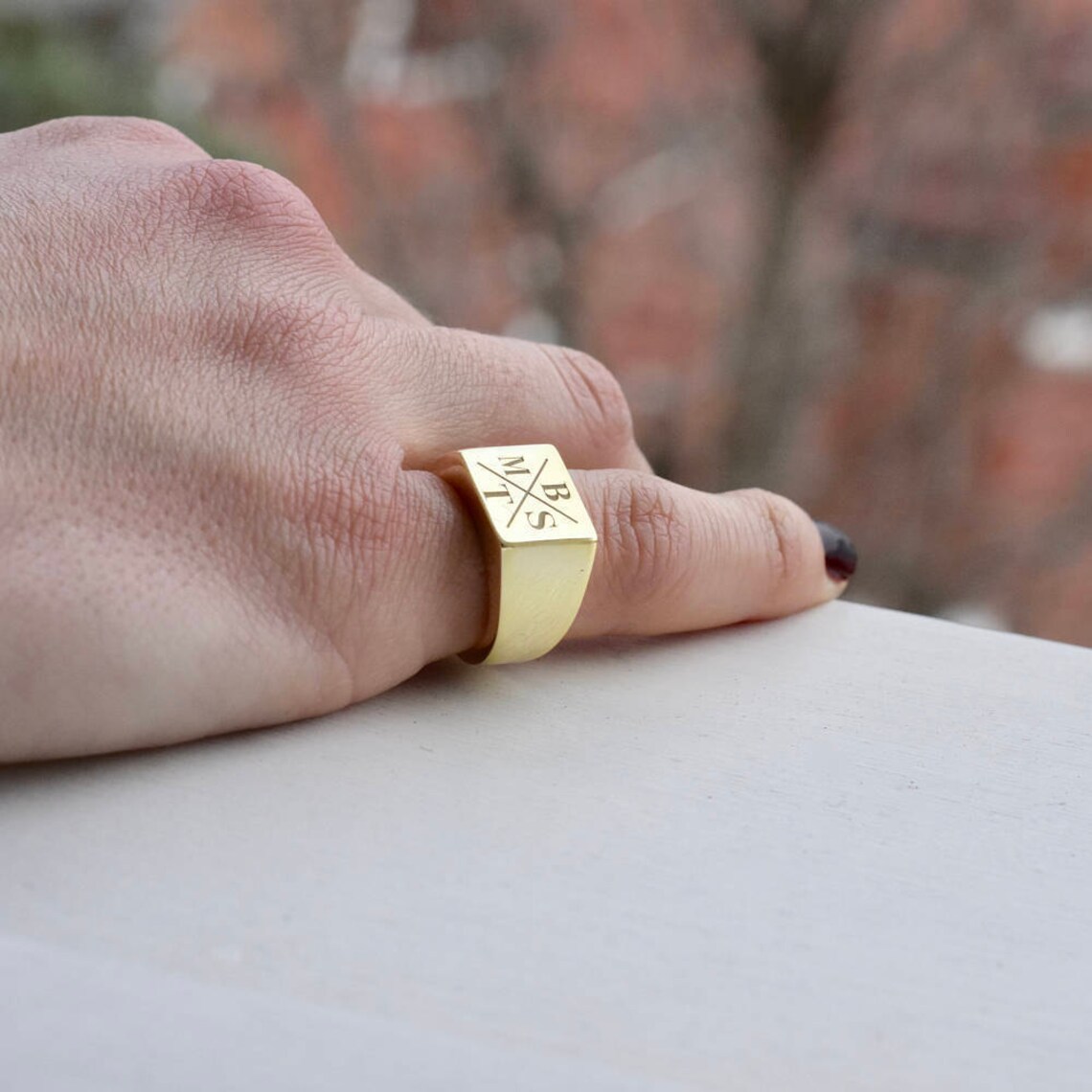 Family Signet Ring Personalized Signet Ring Signet Ring | Etsy