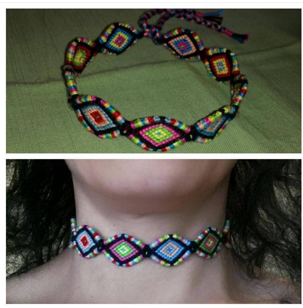 Colourful Indian Choker Braided Necklace Boho Woven Choker - Etsy