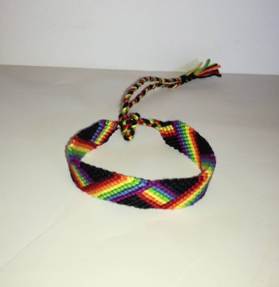 Zigzag Friendship Bracelet Rainbow Knotted Bracelet Custom | Etsy