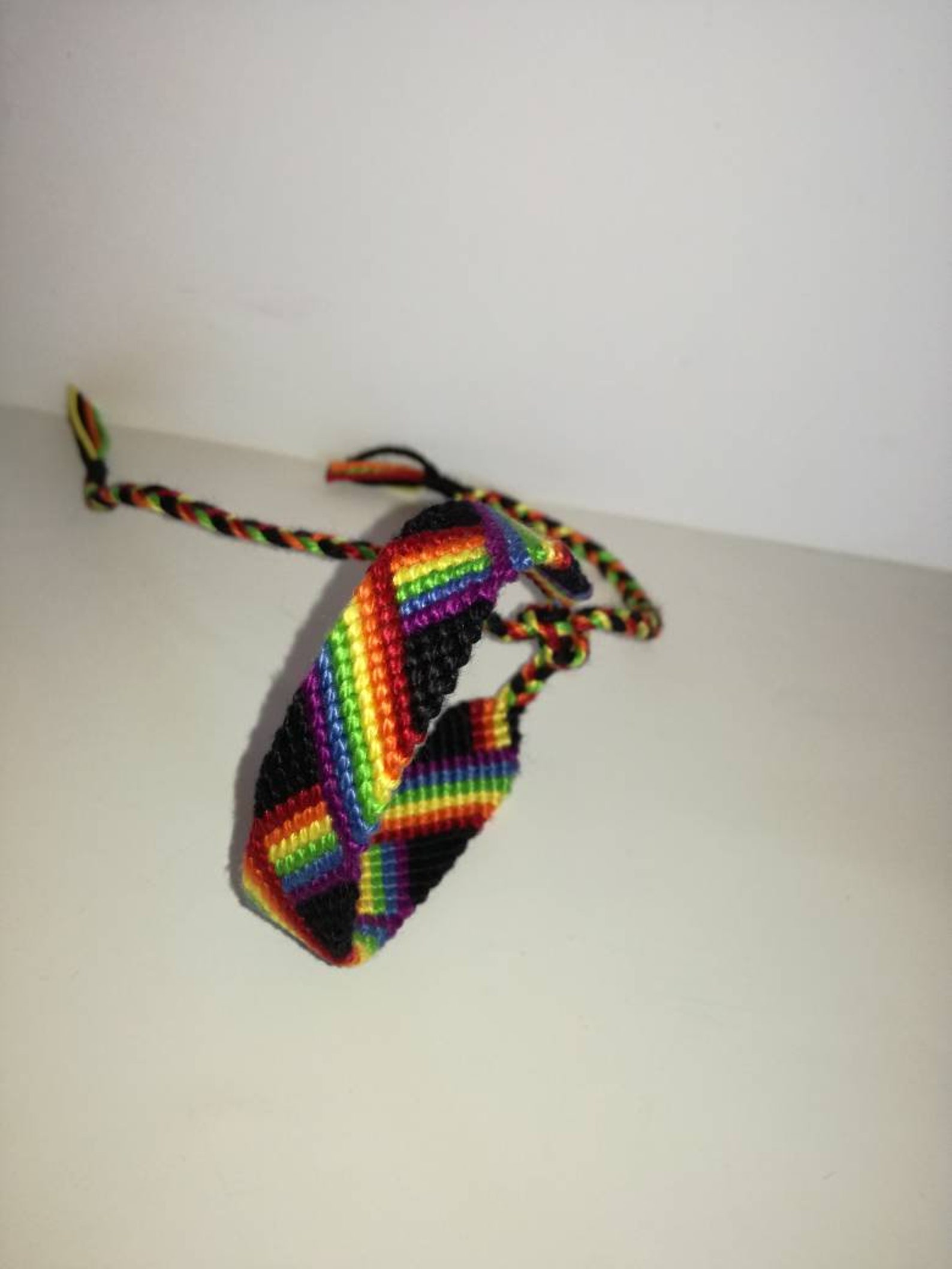 Zigzag Friendship Bracelet Rainbow Knotted Bracelet Custom | Etsy