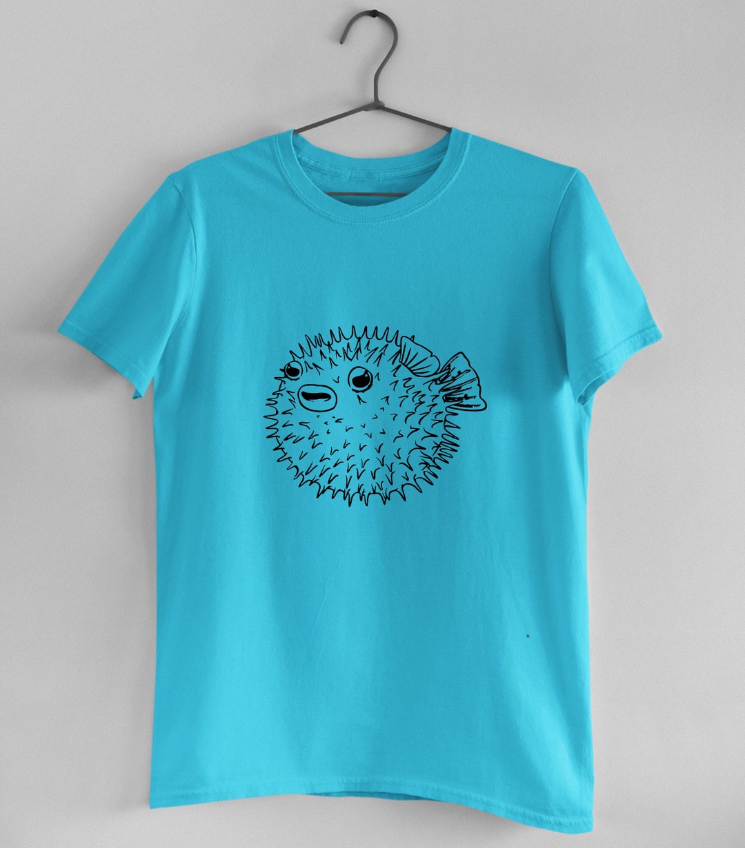 PUFFER FISH T-shirt FUGU Fish Tee Sea Life Cactus Water Animal - Etsy