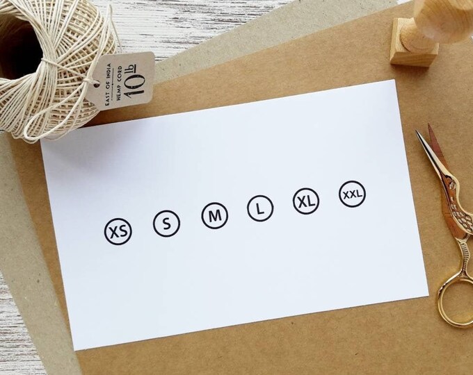 CLOTHING SIZES Label Stamp Set, Mini Sizing Stamps, Handmade Apparel ...