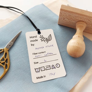 BABY CLOTHING Sizes Stamp for Garment Label DIY, Care Washing ...