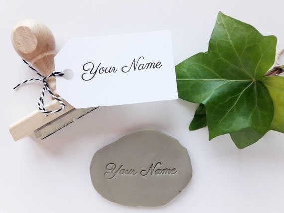 Custom CLAY Stamp With Your NAME or INITIALS Custom Name | Etsy