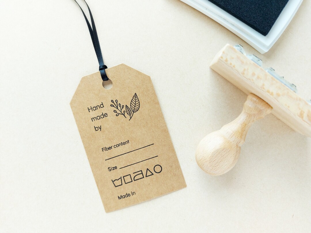 Stamp for Garment Creations, Care Washing Instructions, Fiber ...