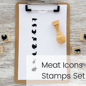 MEAT ICONS STAMPS Meal Choice Stamps Meal Options Stamps - Etsy