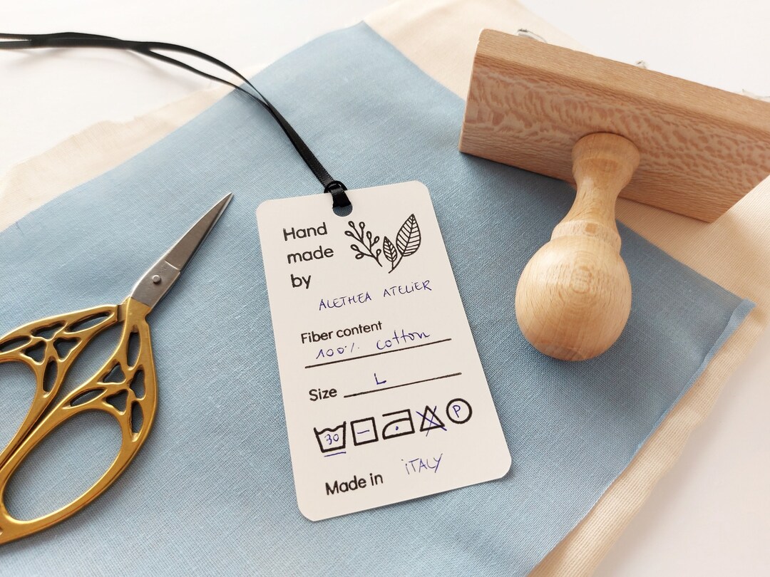 Fabric Composition Stamp for Clothing Designer, Clothing Hang Tags ...