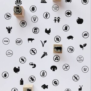 MEAT ICONS STAMPS Meal Choice Stamps Meal Options Stamps - Etsy
