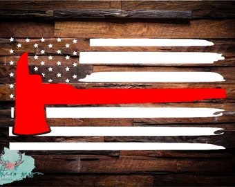 Flag axe decal | Etsy
