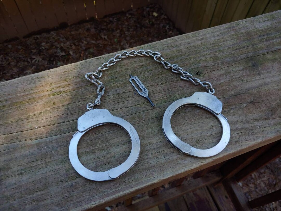 Vintage Peerless Metal Leg Shackles Handcuffs With Key - Etsy