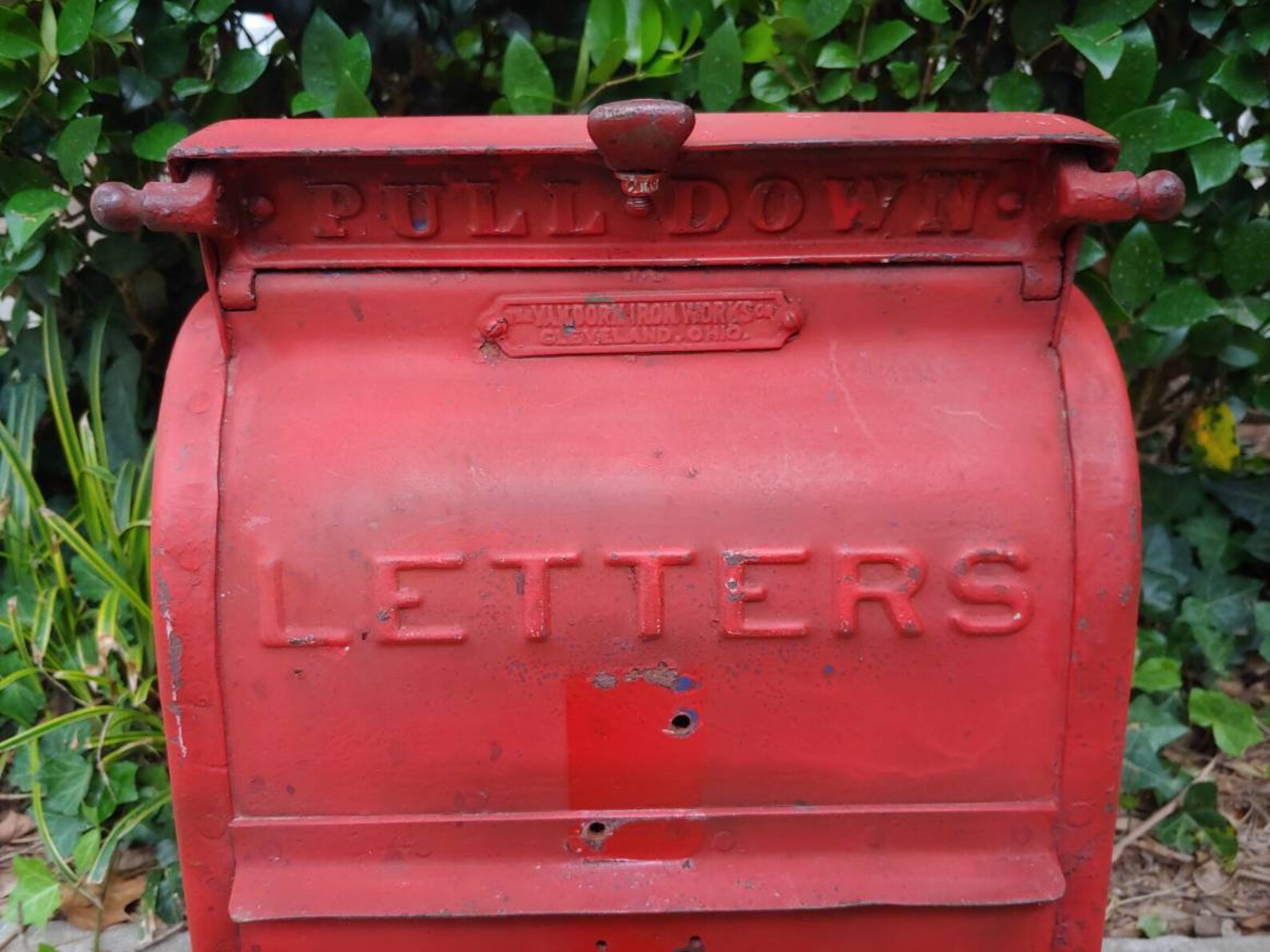 Vintage Cast Iron US Mail Box Letters Van Dorn Iron Works | Etsy