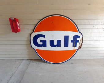 Porcelain Sign Gulf | Etsy