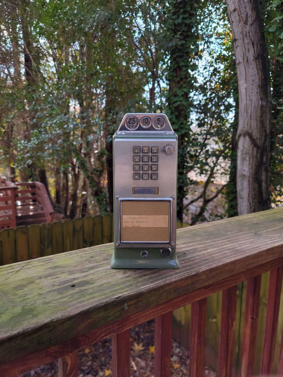 Vintage Northern Electric 3 Slot Push Button Coin Operated Pay Phone ...