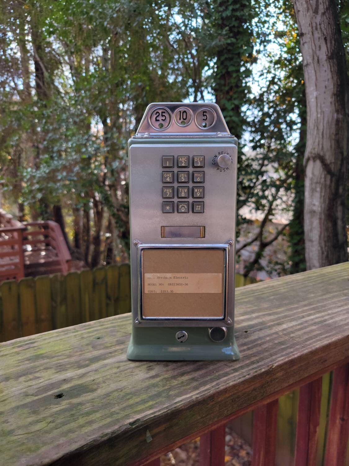 Vintage Northern Electric 3 Slot Push Button Coin Operated Pay Phone ...