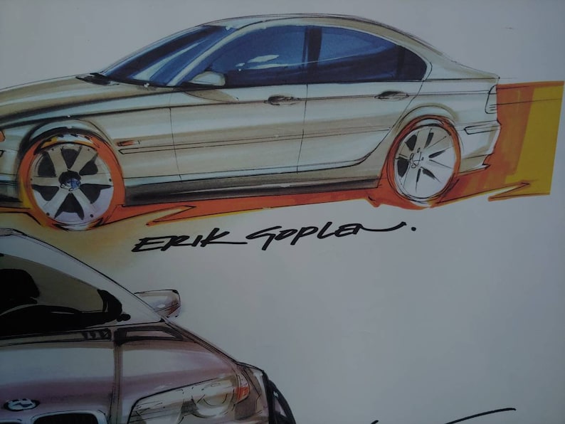 Vintage Erik Goplen BMW Concept Art Signed Print 1998 - Etsy