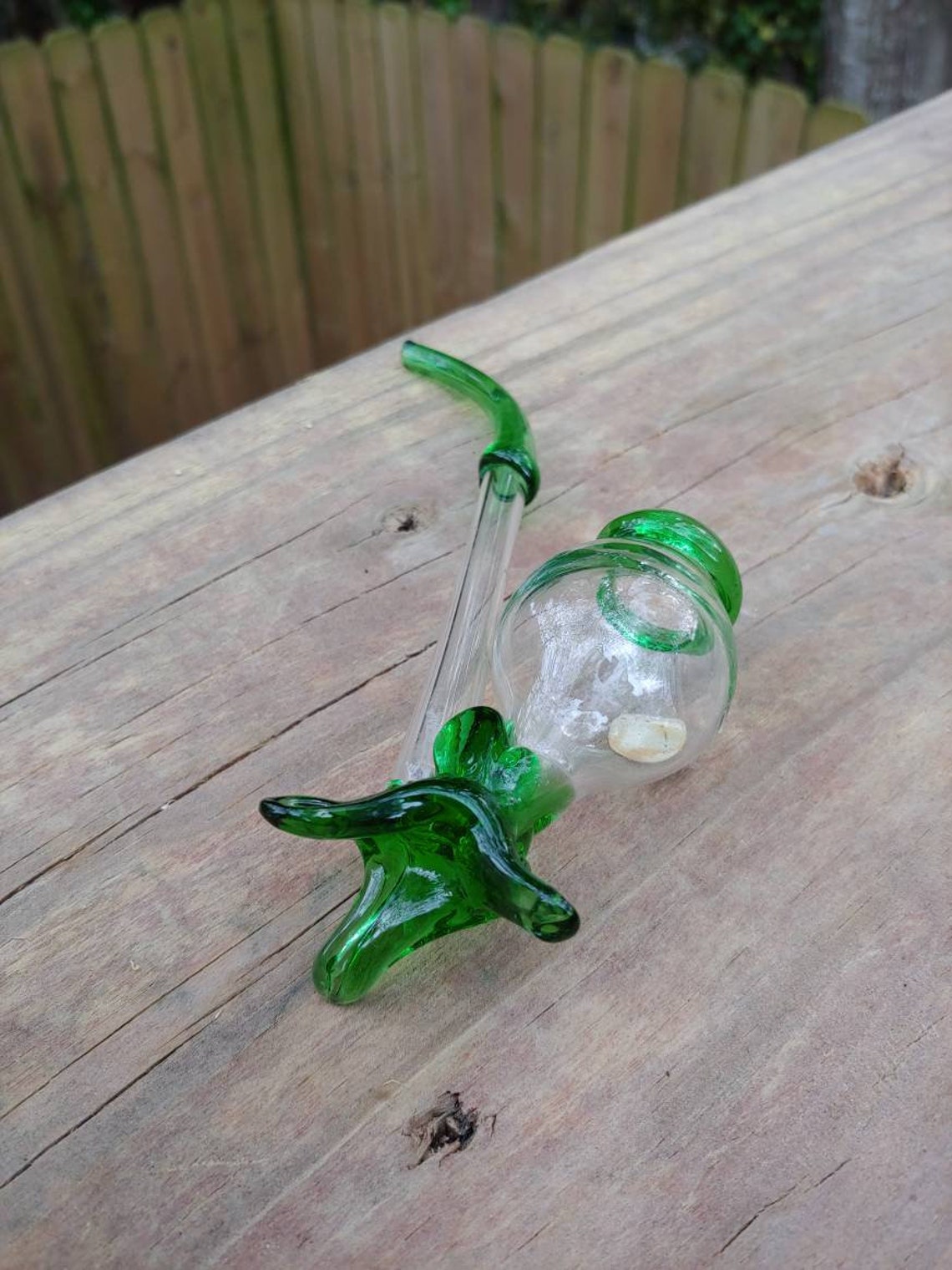 Vintage Bohemian Crystal Glass Smoking Tobacco Pipe | Etsy