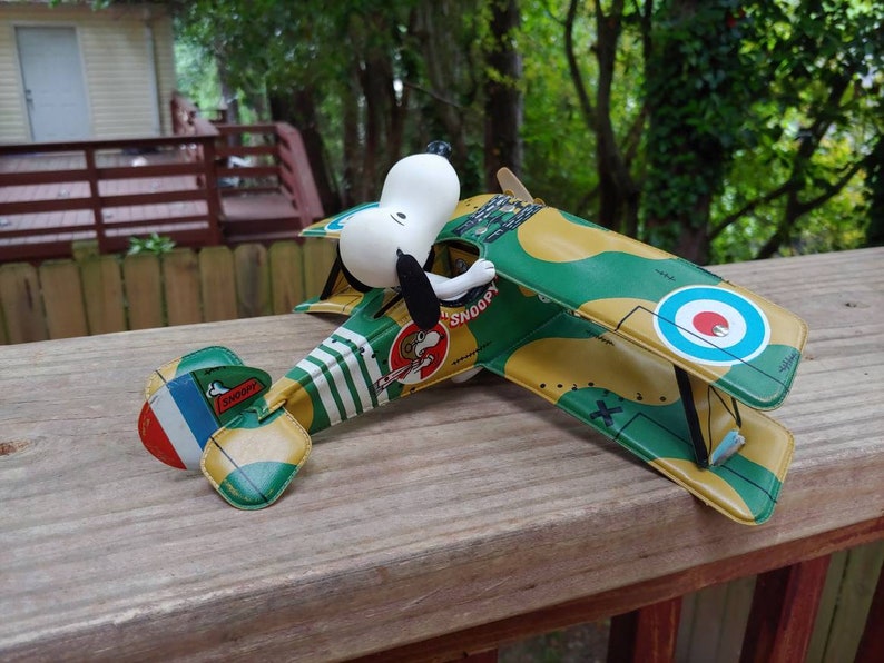 Vintage Snoopy Vinyl Airplane Skediddle Toys & Games Pretend Play Toys ...