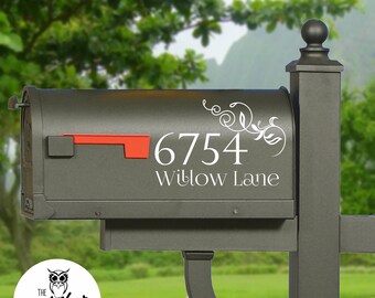 Custom Personalized Vinyl Mailbox Decal 6 Set of 2 20 Colors to Choose ...