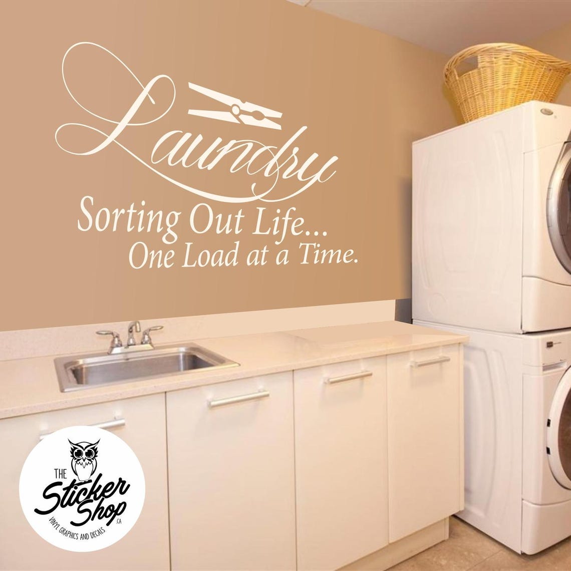 Laundry Wall Decal Sorting Out Life One Load at a Time | Etsy