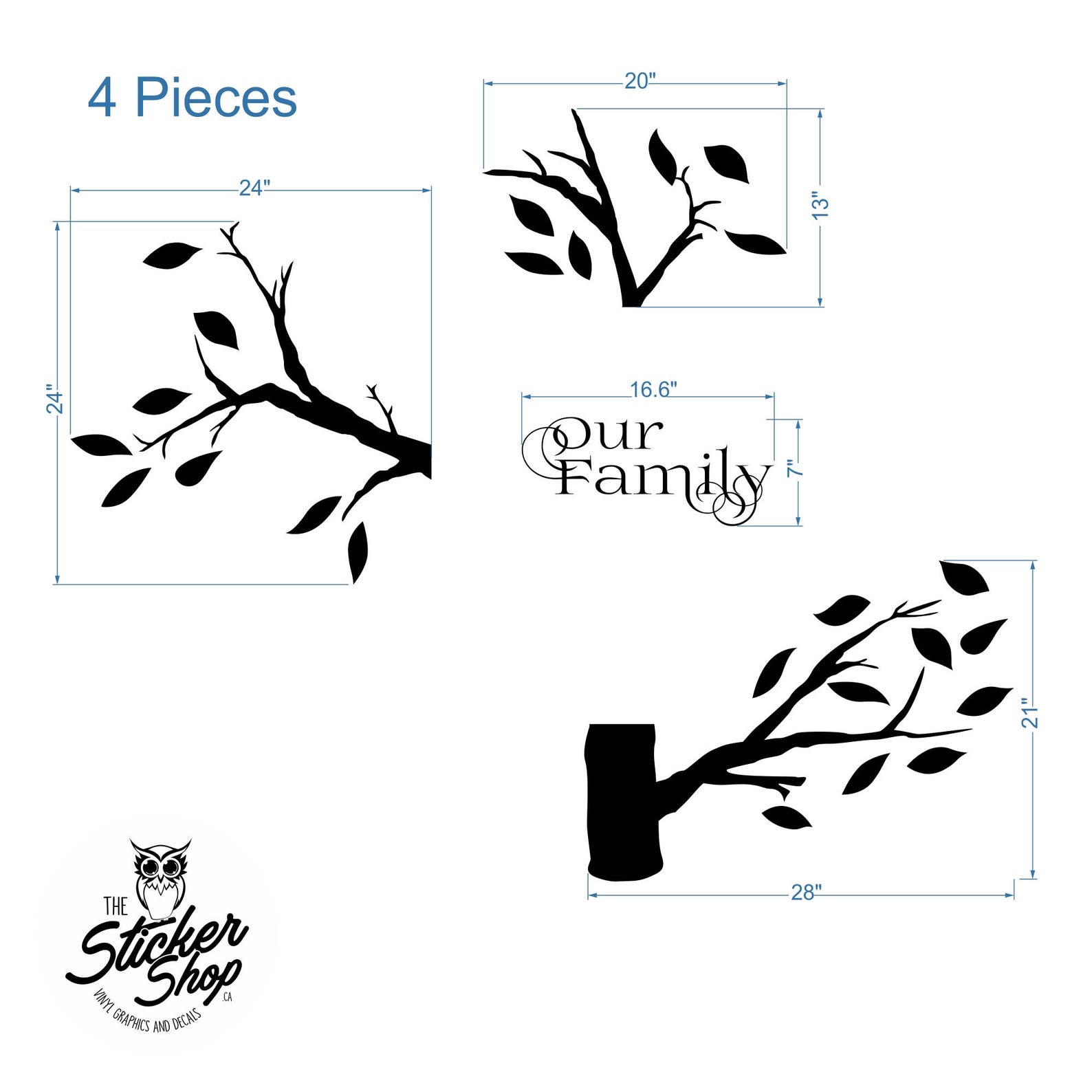 Family Tree Decals Photo Wall - Etsy