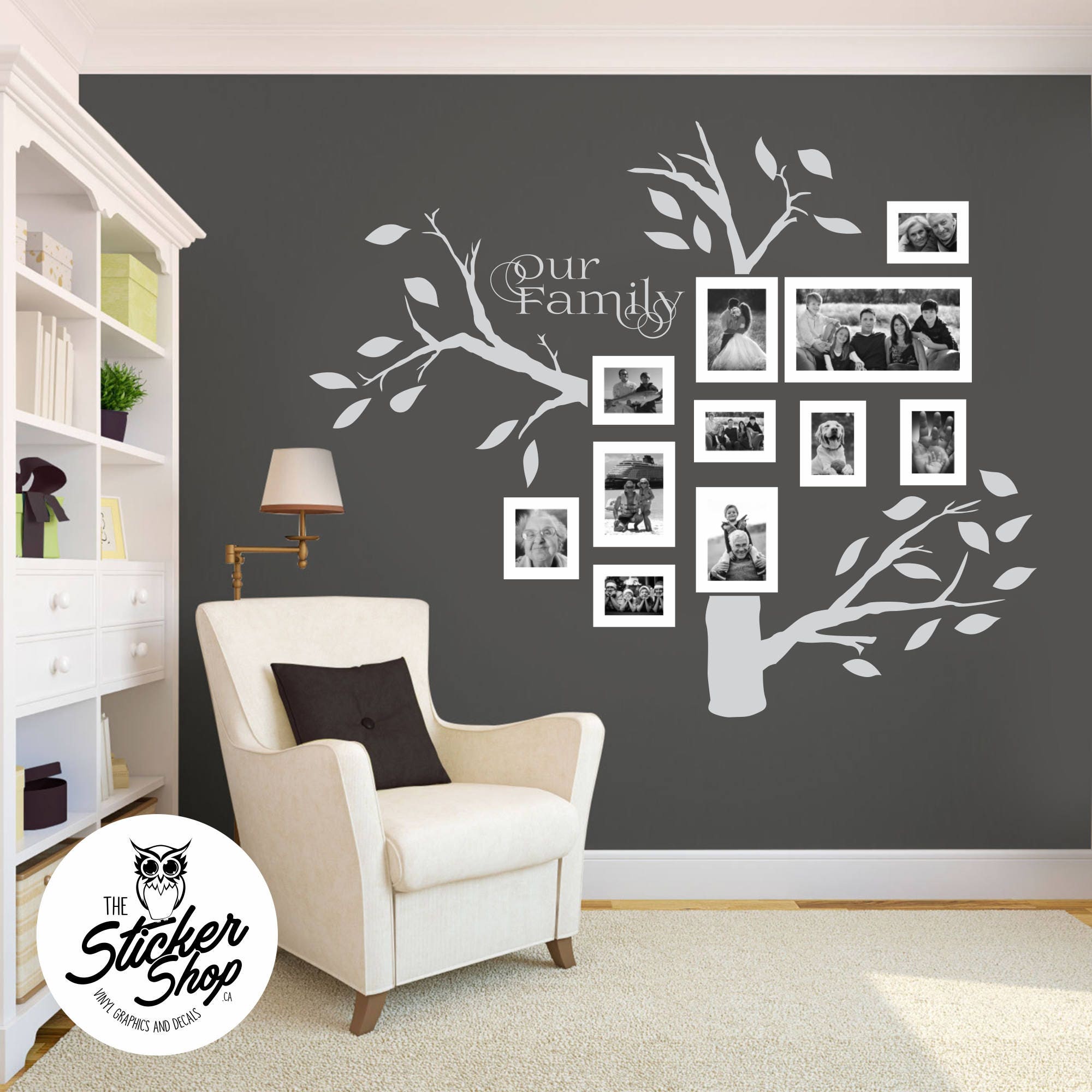 Family Tree Decals Photo Wall - Etsy