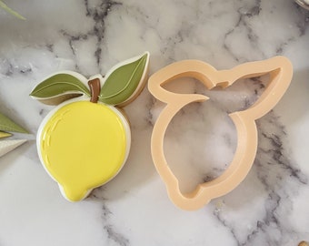 Lemon With Leaves Cookie Cutter - Etsy