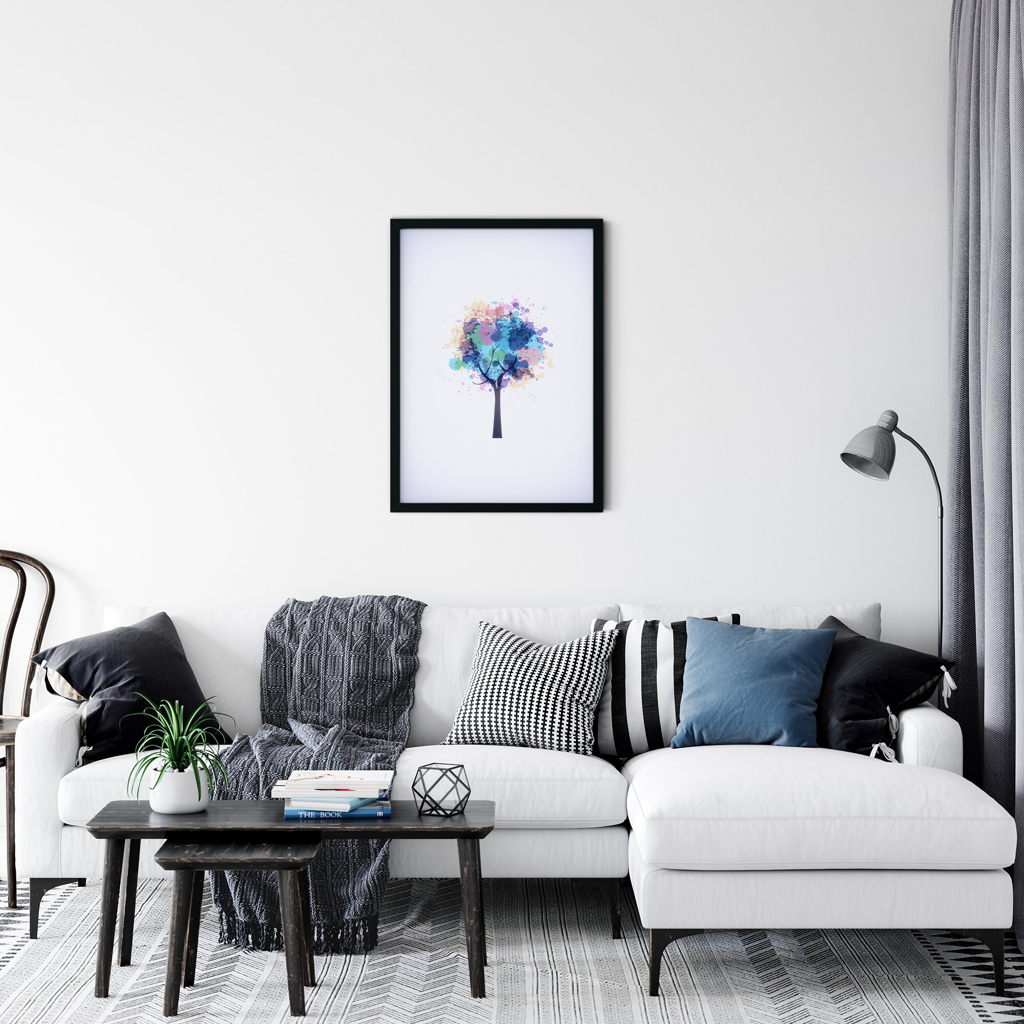 Watercolor Tree Print Printable Digital Download Nature Wall - Etsy