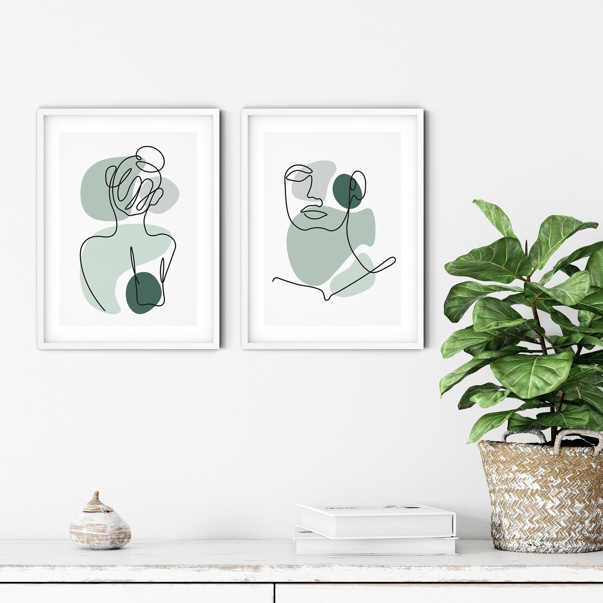 Woman One Line Art Set Female Line Drawing Print Single Line - Etsy