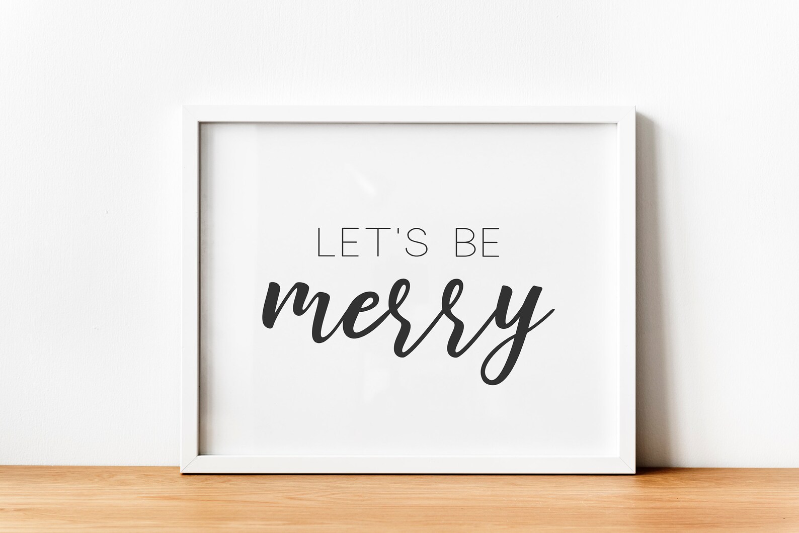 Let's Be Merry Sign, Christmas Decor, Printable Wall Hanging, Let's Be ...