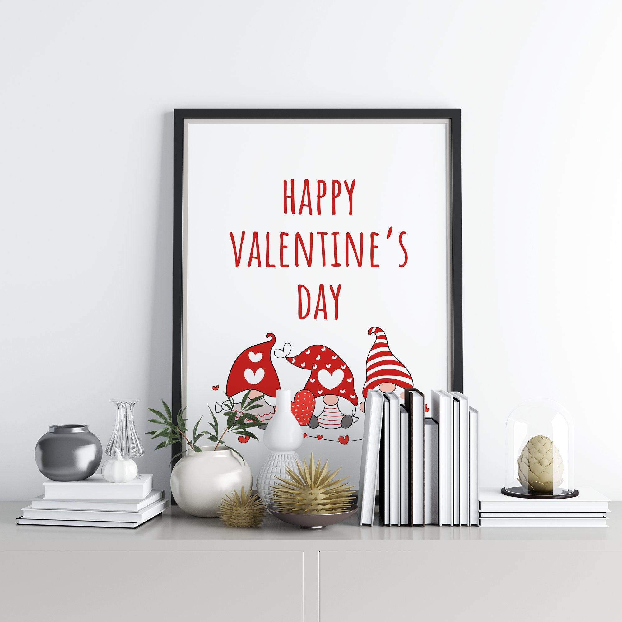 Gnome Valentines Day Card Printable, Valentines Day Gift, Love ...