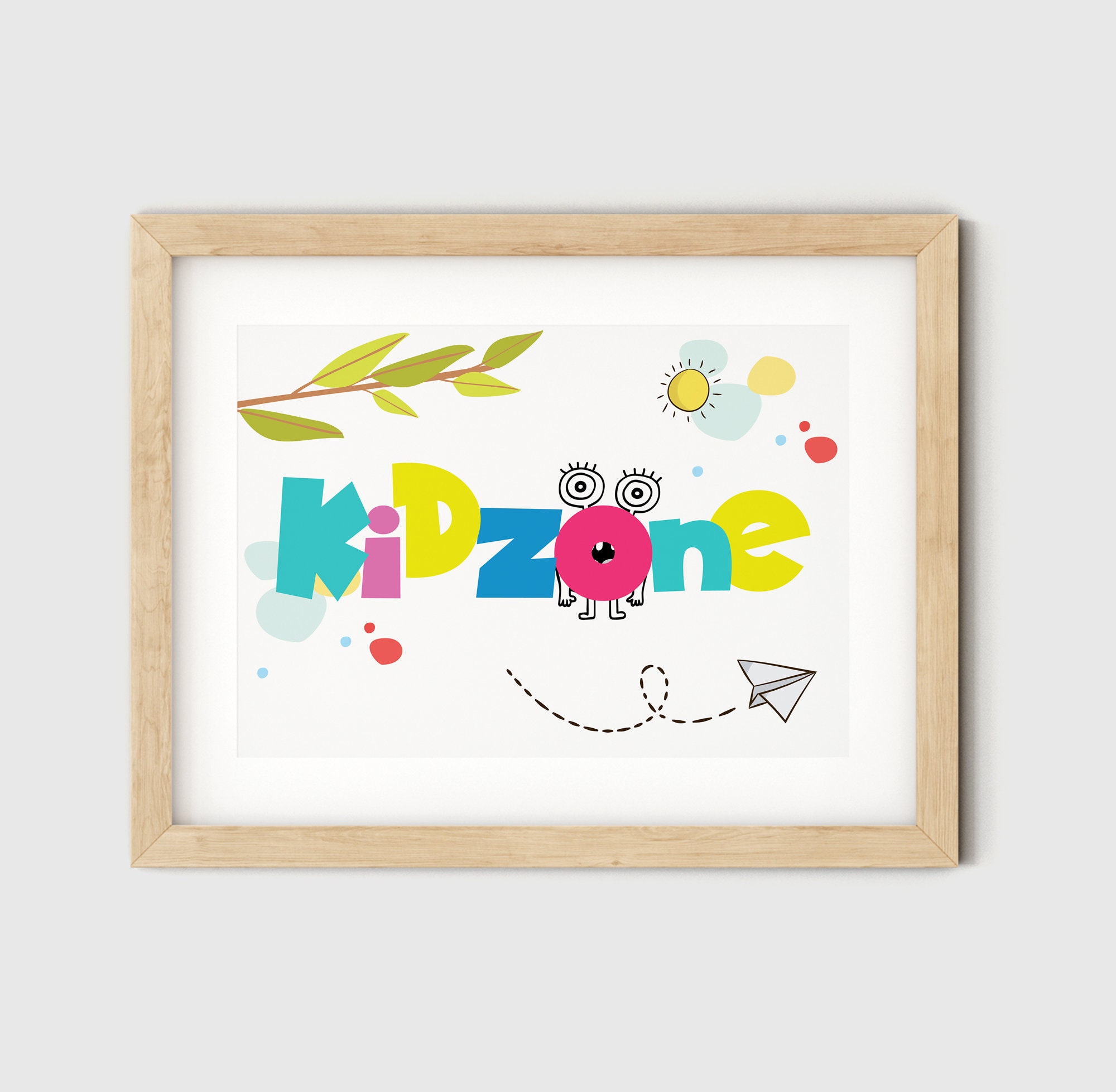 Playroom Decor Kids Zone Sign Printable Art, Kids Room Decor, Nursery ...